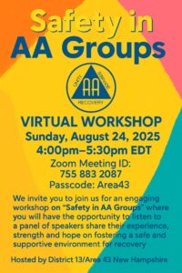 Safety in AA Groups - Alcoholics Anonymous NH